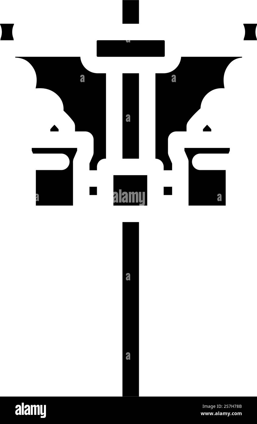 electric utility pole electrical engineer glyph icon vector. electric ...