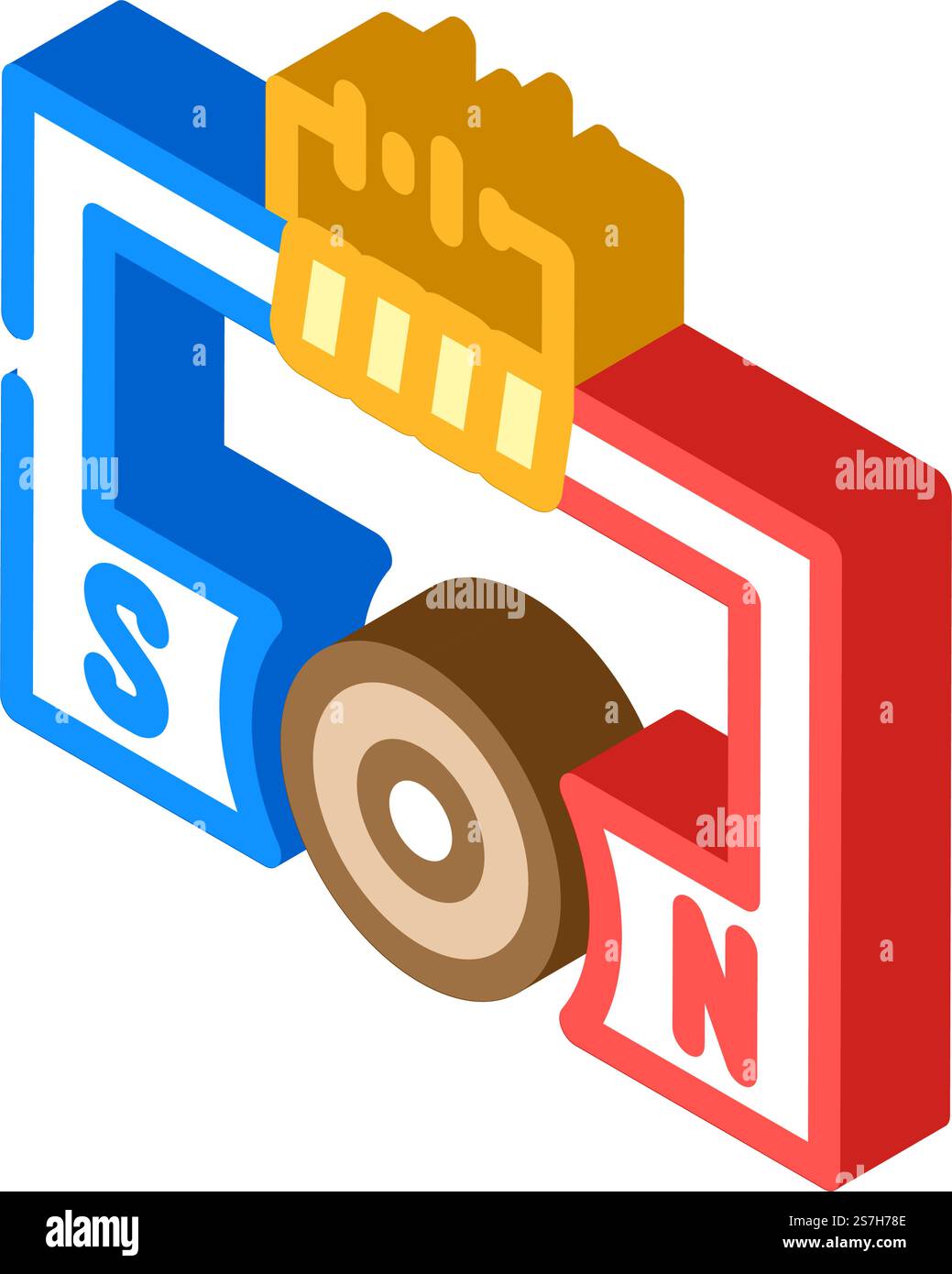 ac generator electrical engineer isometric icon vector. ac generator ...