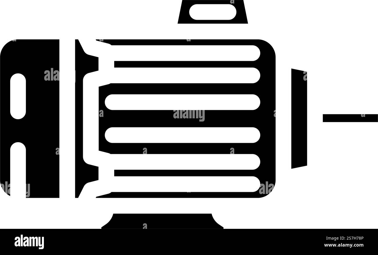 electric motor electrical engineer glyph icon vector. electric motor ...
