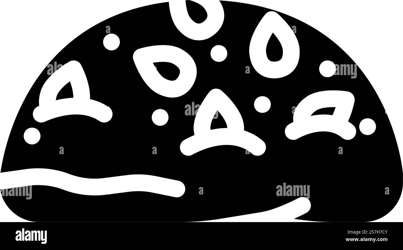 nut bun food meal glyph icon vector. nut bun food meal sign. isolated ...