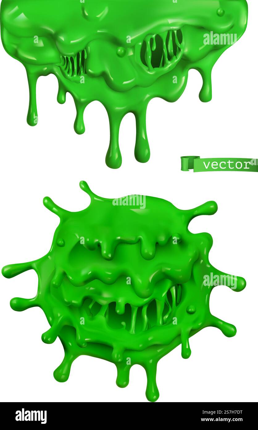 Green splat slime Stock Vector Images - Alamy