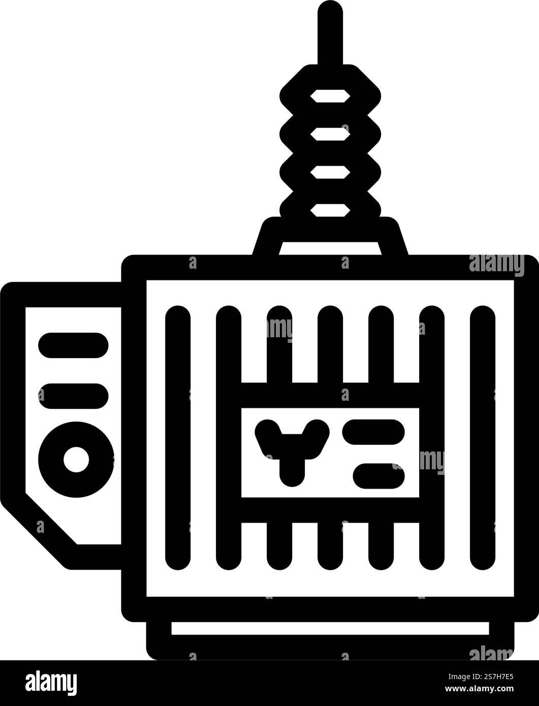 electrical substation electrical engineer line icon vector. electrical ...