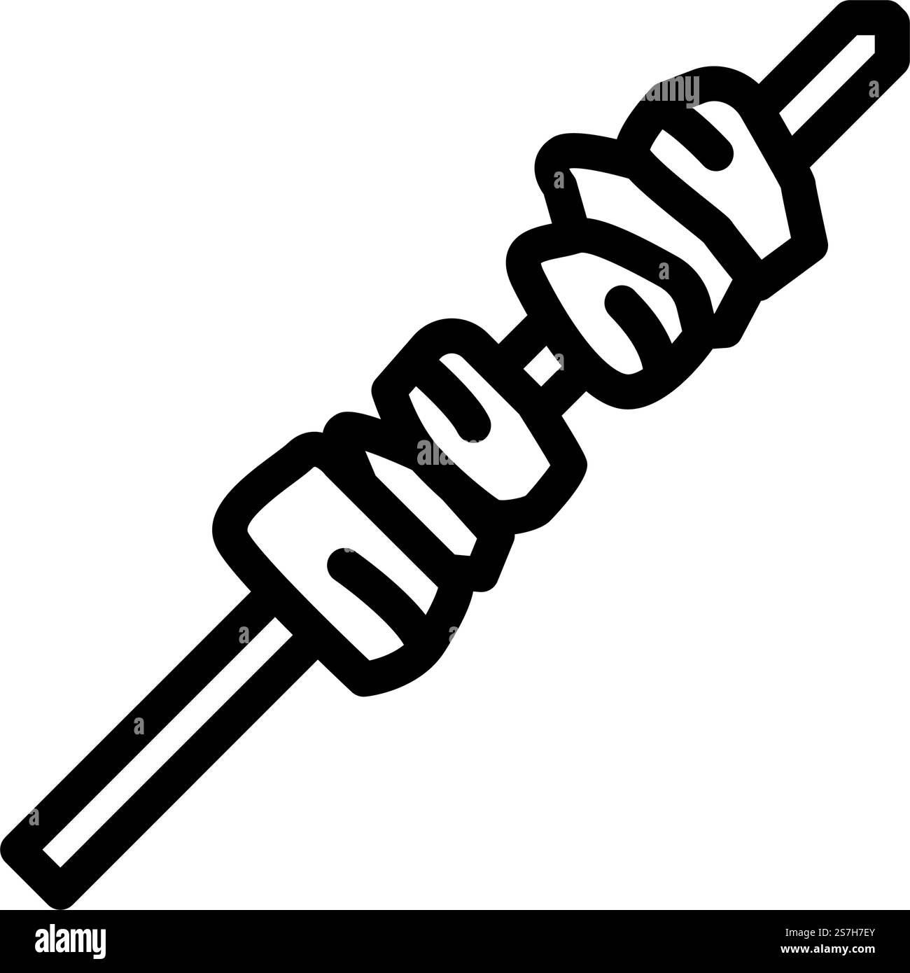 yakitori skewer japanese food line icon vector. yakitori skewer ...