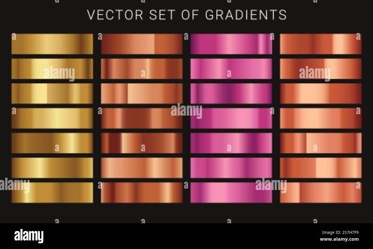Set of different metallic gradients Stock Vector Image & Art - Alamy