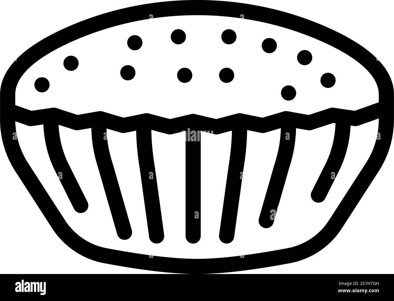 spiced bun food meal line icon vector. spiced bun food meal sign ...
