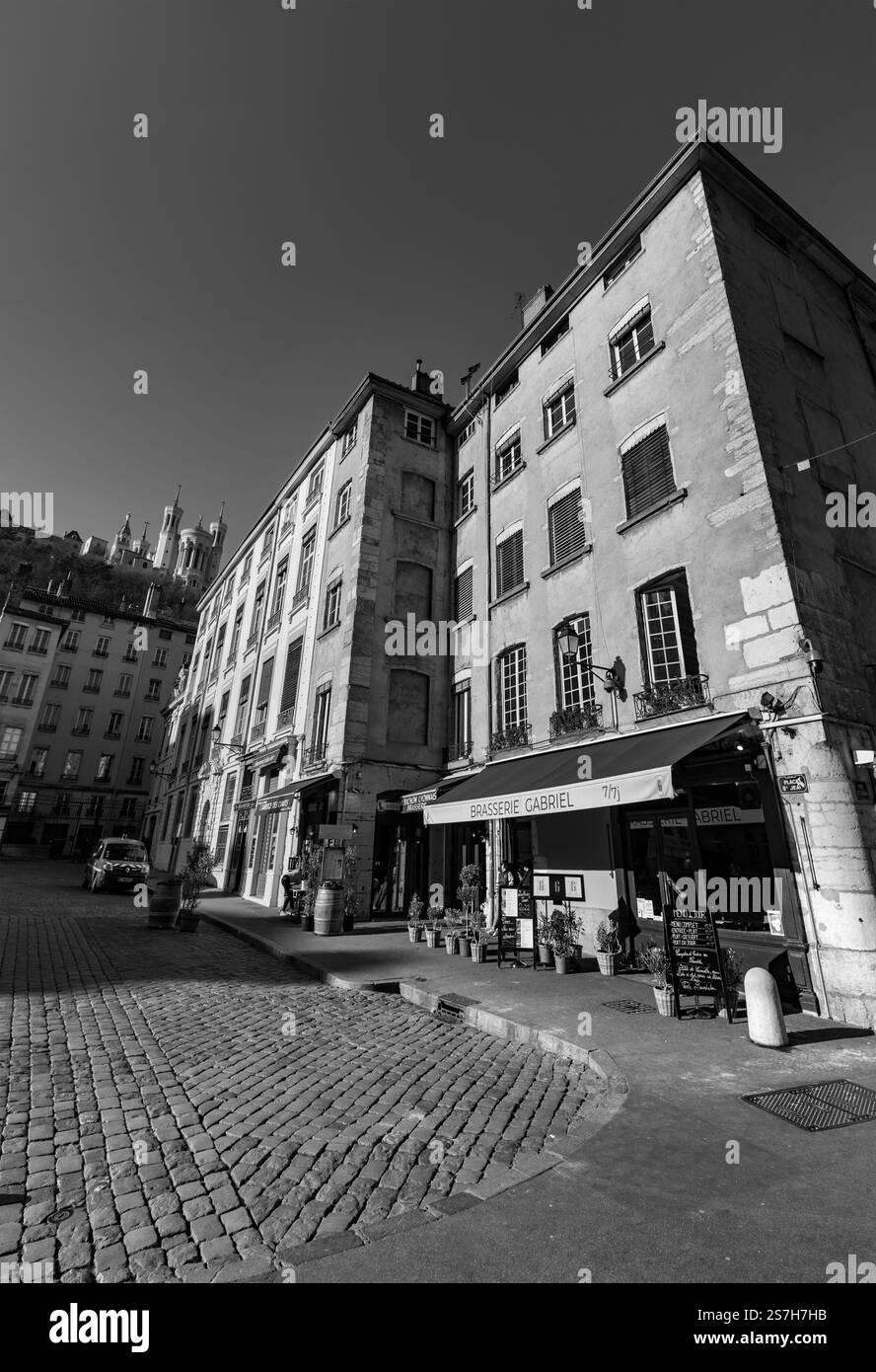 Lyon, France - January 25, 2022: The Place Saint-Jean is an old ...