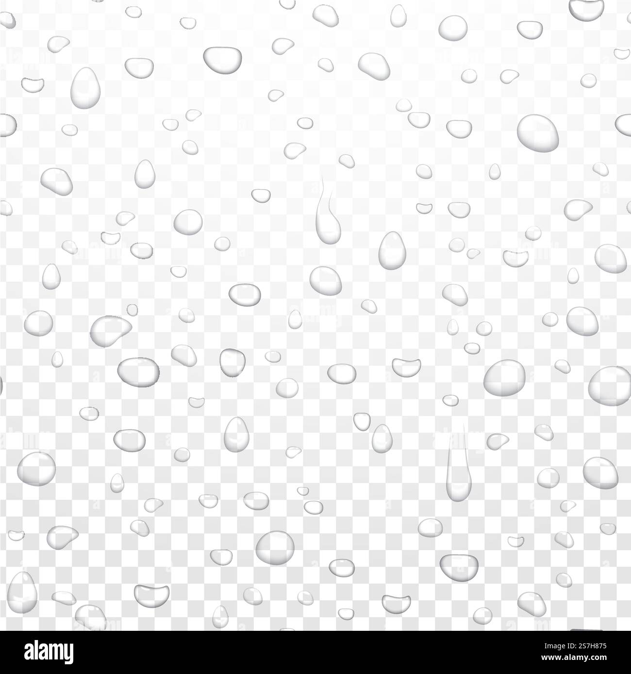 Realistic vector water rain drops on alpha transparent background ...