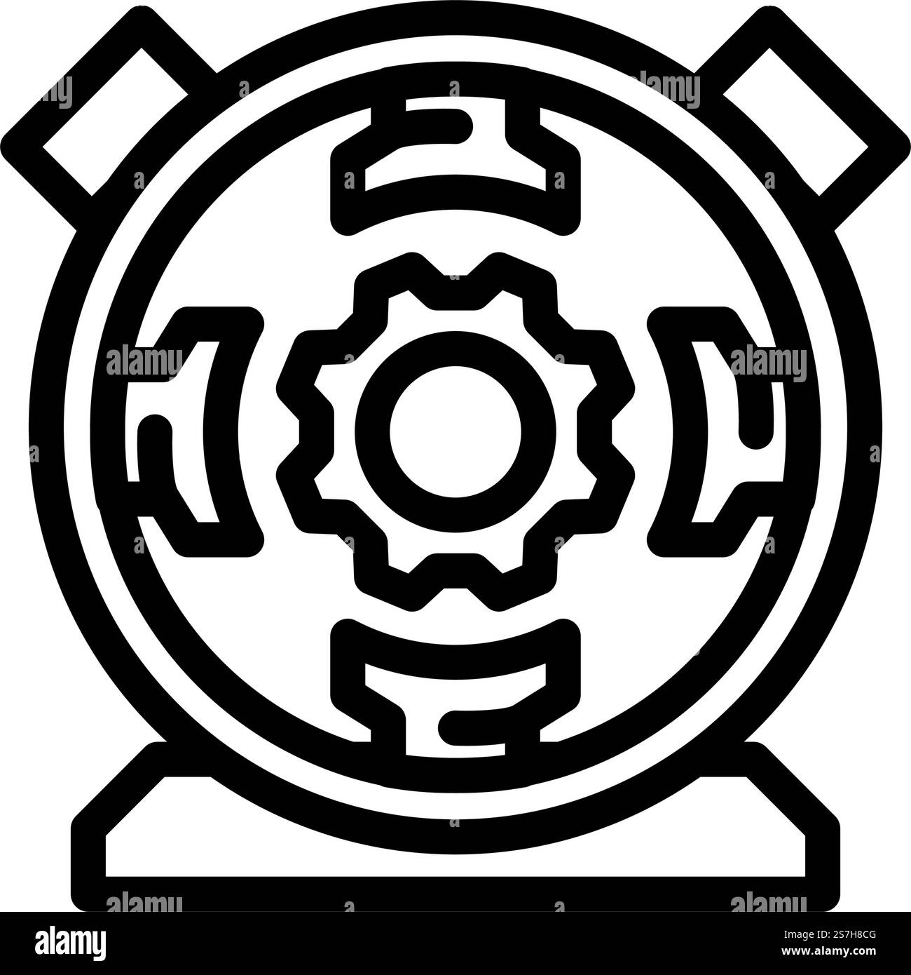 dc generator electrical engineer line icon vector. dc generator ...