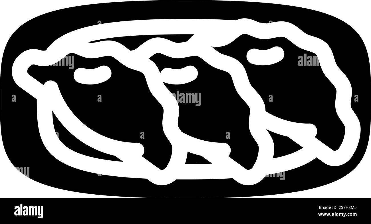 gyoza japanese food glyph icon vector. gyoza japanese food sign ...