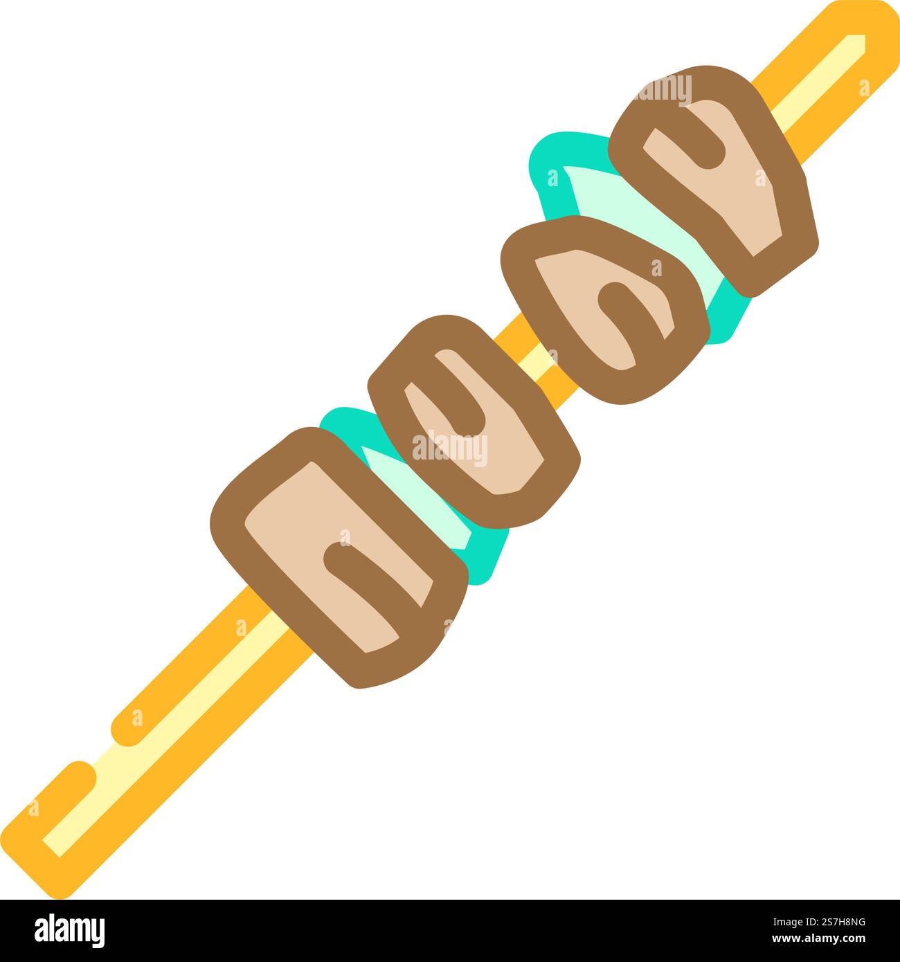 yakitori skewer japanese food color icon vector. yakitori skewer ...