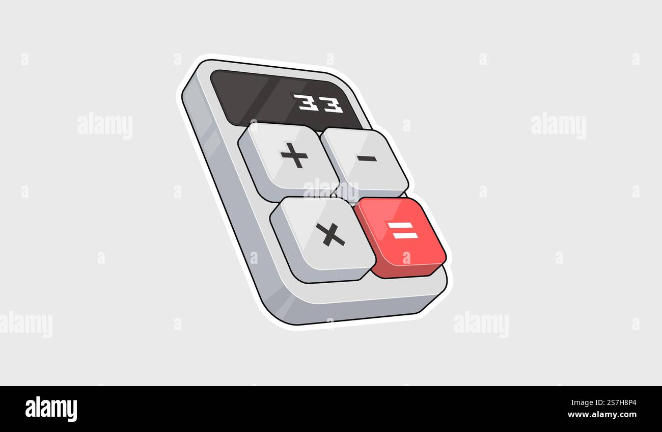 Calculator icon. Digital keypad math isolated device vector ...