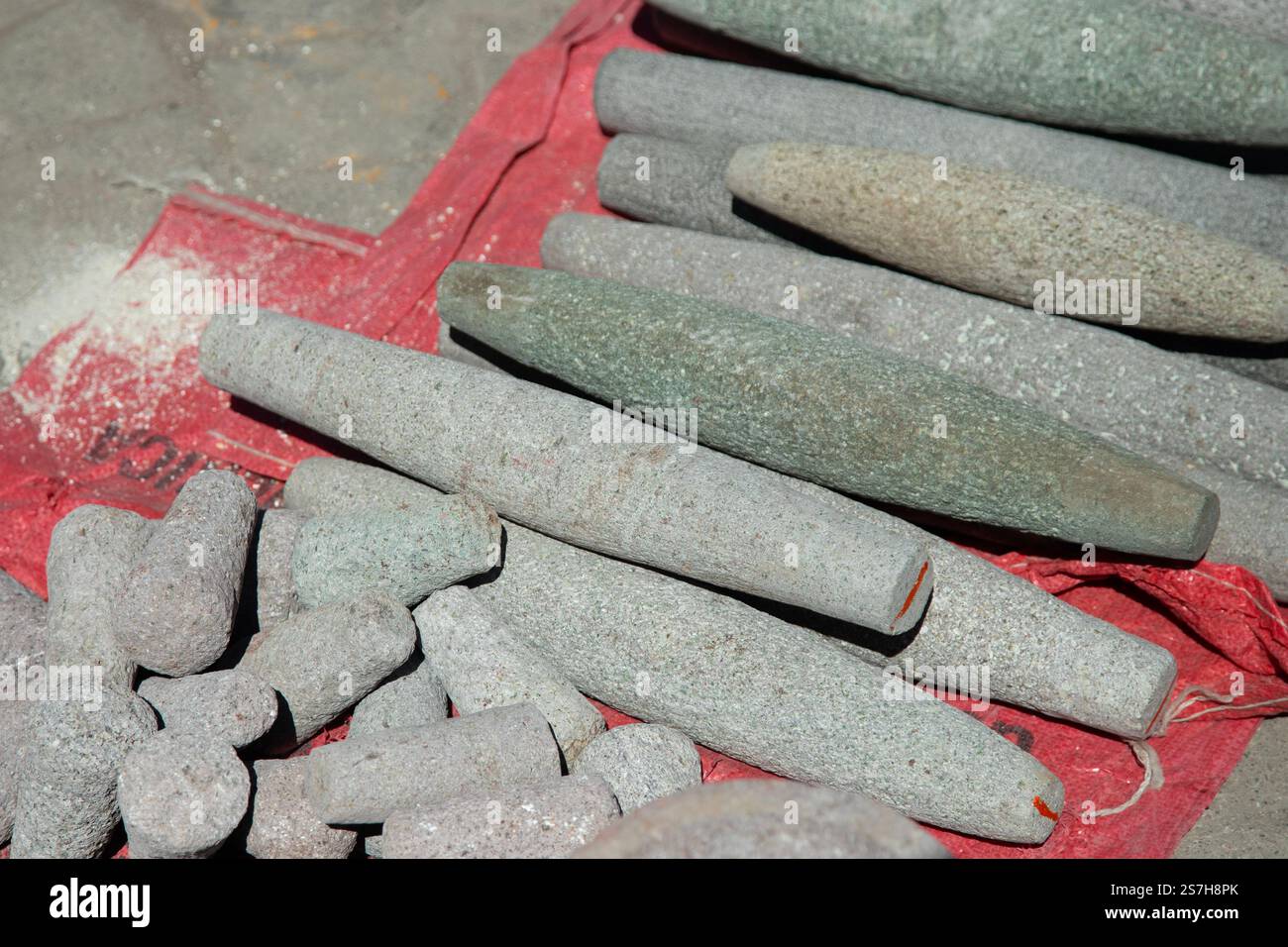 The Mexican stone metate in Oaxaca is an ancient stone tool for ...