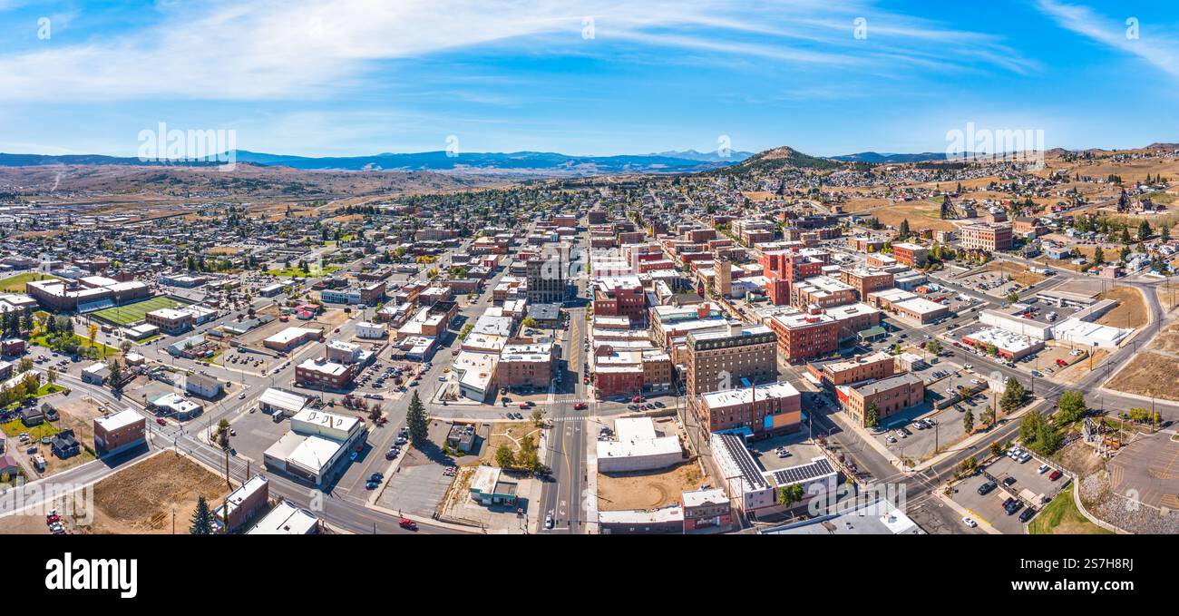 Aerial panorama of Butte, Montana Stock Photo - Alamy