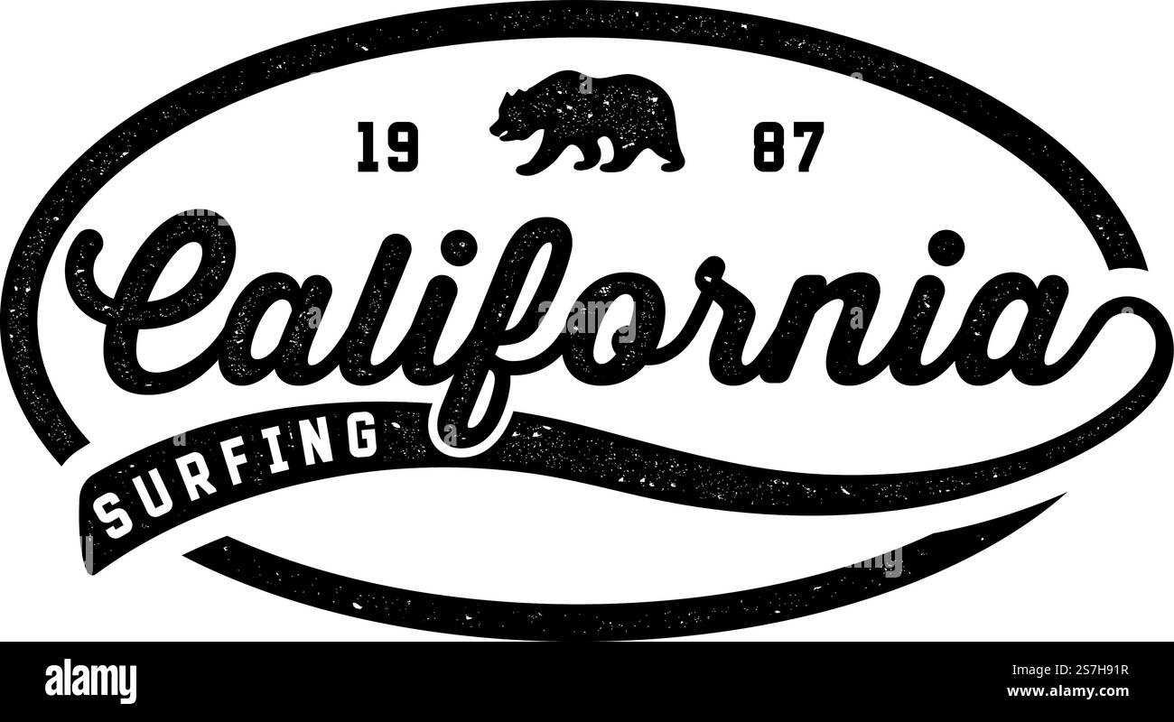 California Surfing. Retro logo Stock Vector Image & Art - Alamy