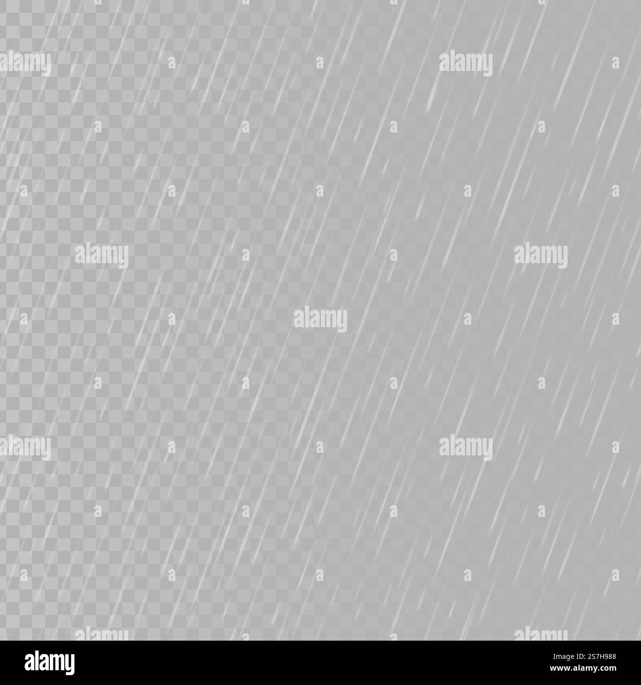 Rain drops on transparent background. Falling water drops. Nature rainfall. Vector illustration ...