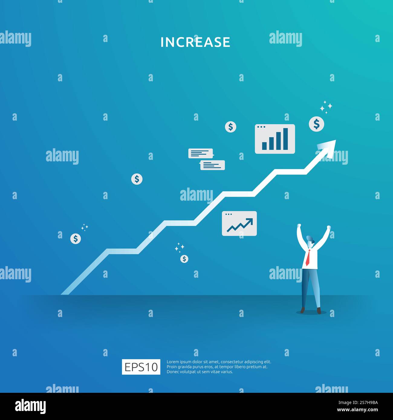 Finance performance of return on investment ROI. income salary rate ...