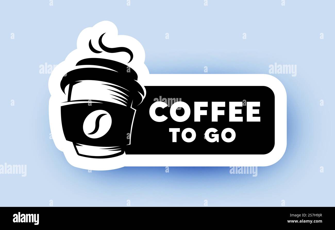 Coffee to go logo, emblem, label Stock Vector Image & Art - Alamy