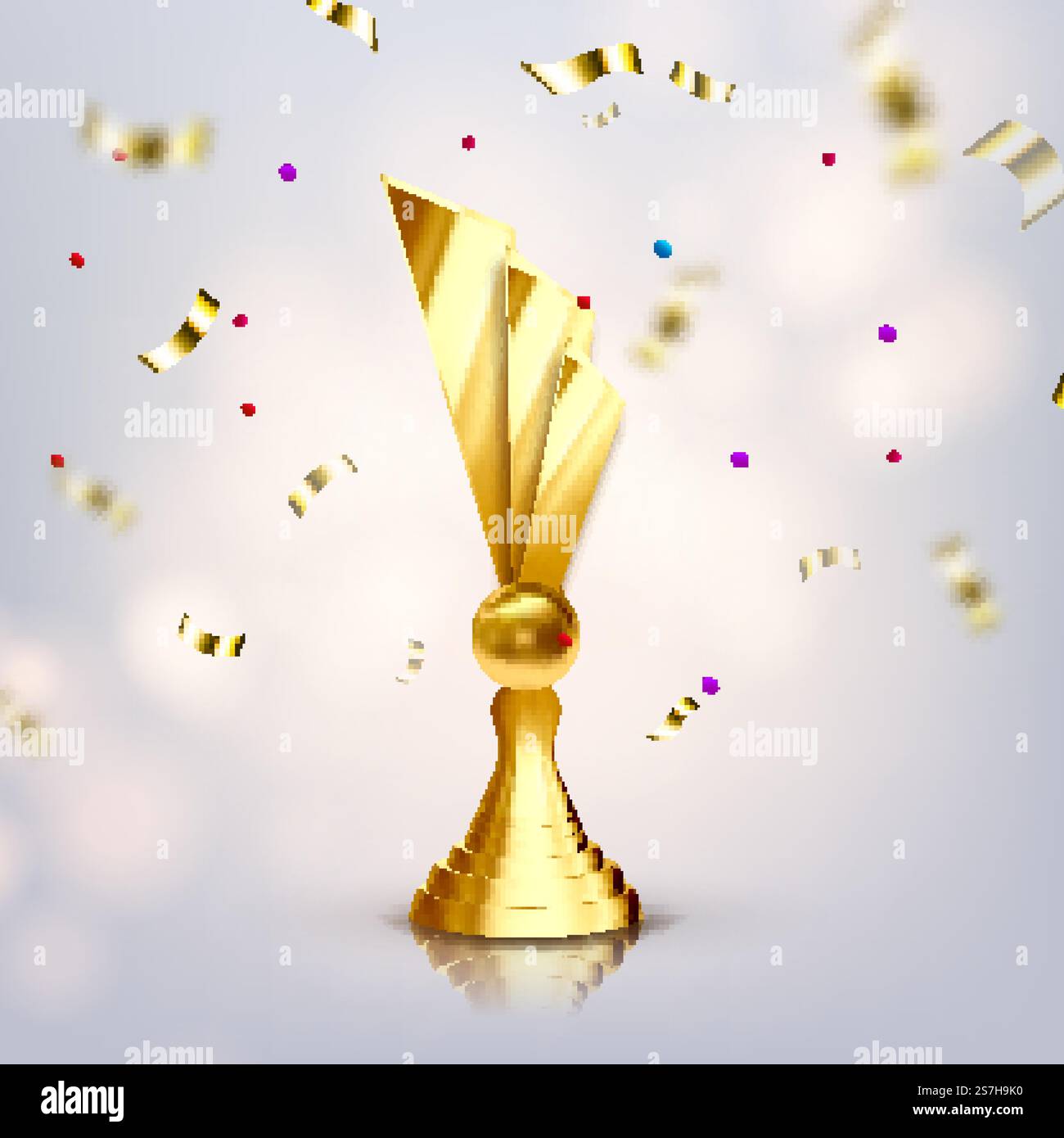 Winner Golden Cup Vector. Gilded Metal Object. Leader Tag. Athlete ...