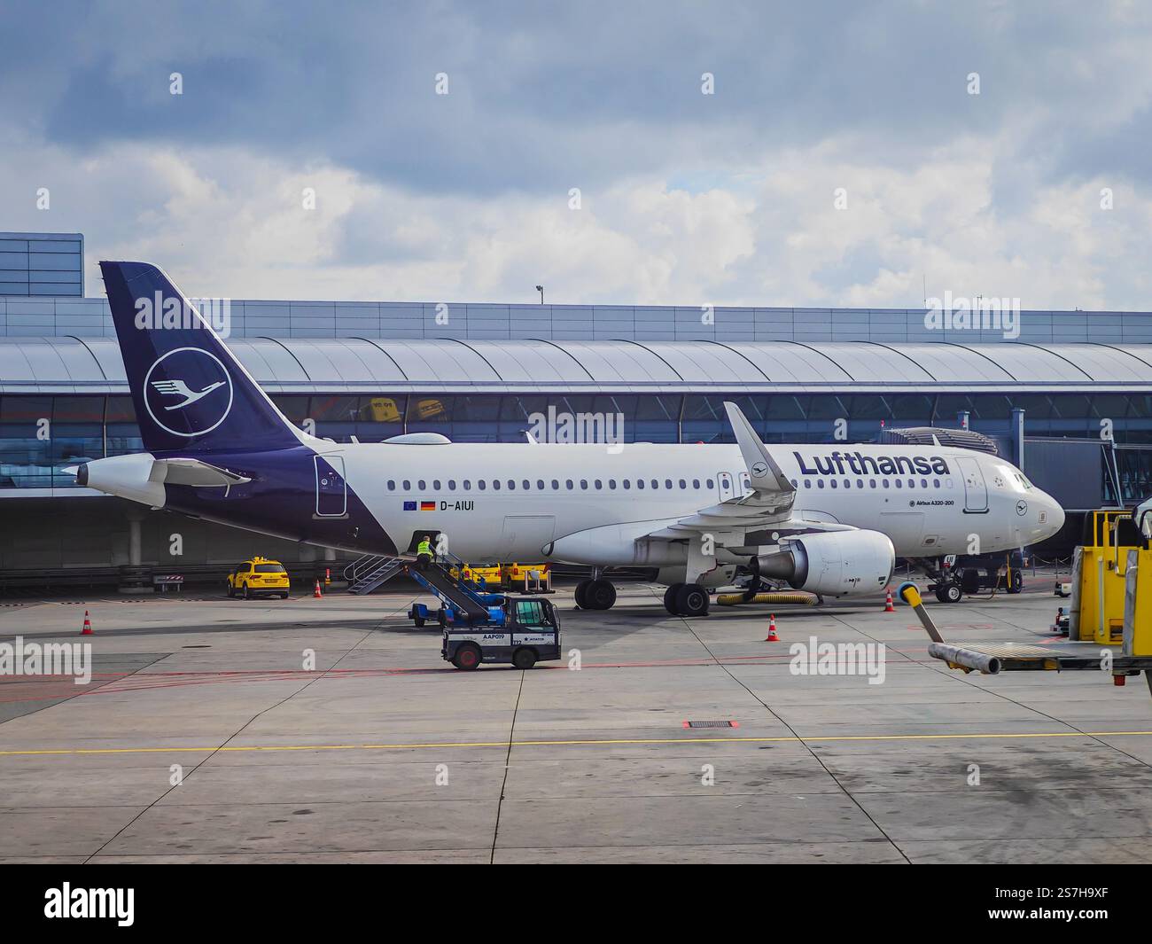 Copenhagen, Denmark - 01 19 2025. Lufthansa airlines passenger airplane ...