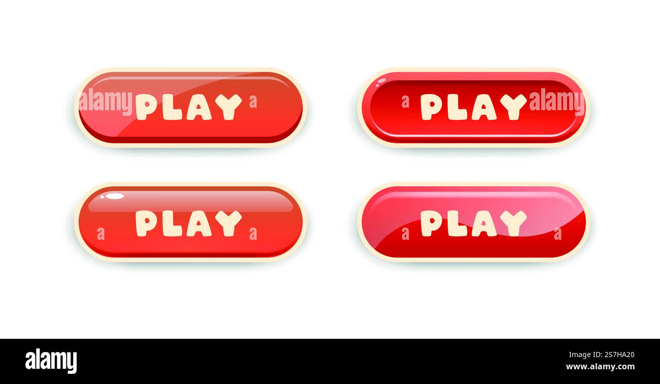 Play buttons for mobile games. UI game design Stock Vector Image & Art ...