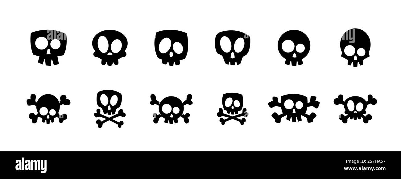 Cartoon skull. Vector collection Stock Vector Image & Art - Alamy