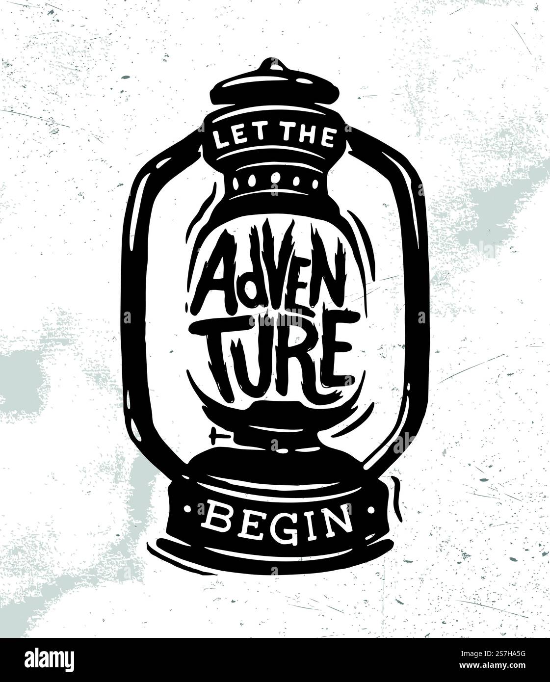 Let the adventure begin retro vintage poster Stock Vector Image & Art ...