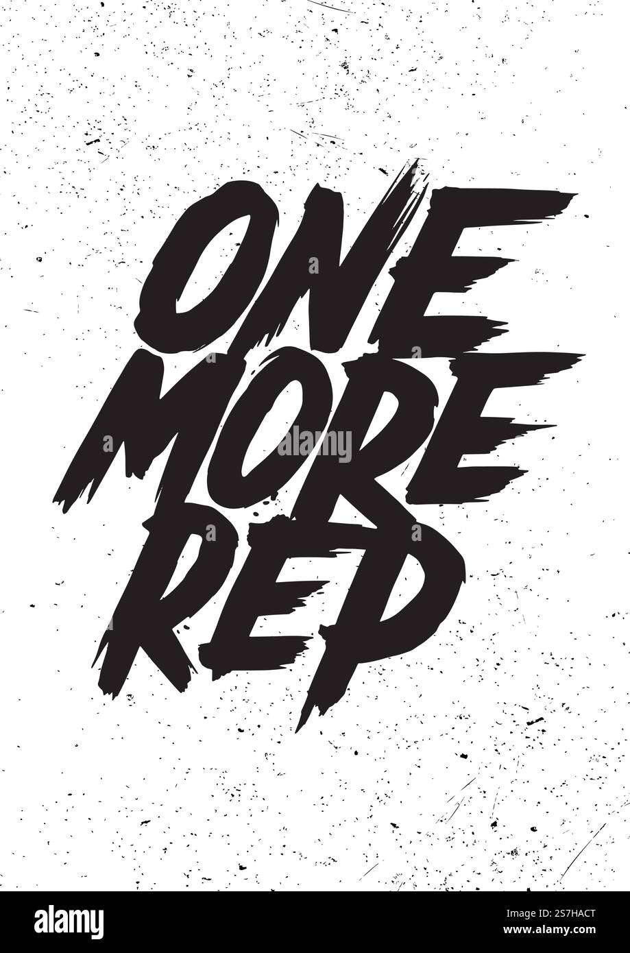 One More Rep. Vintage lettering poster. Gym bodybilding motivation ...