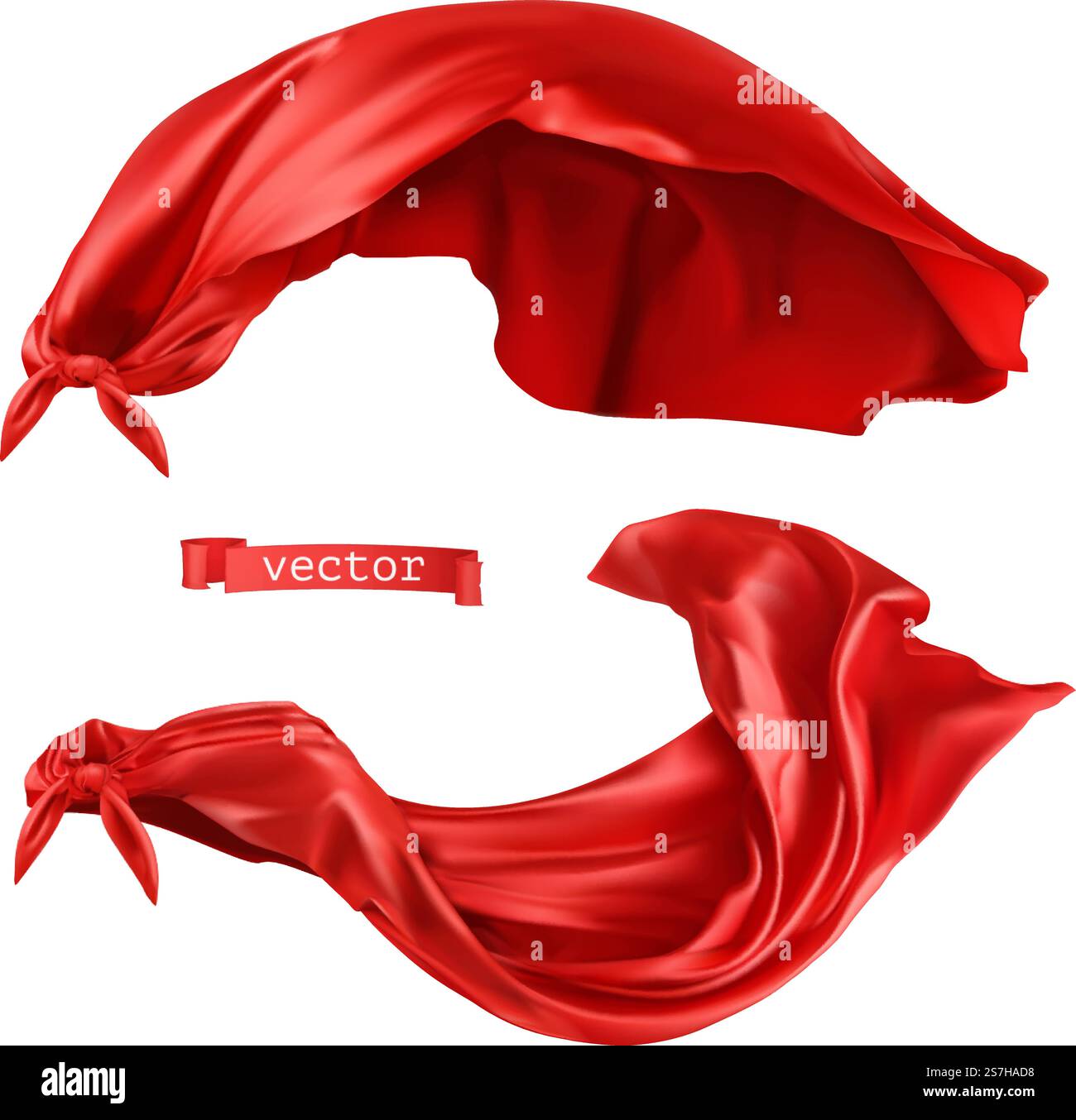 Superhero, red cape. 3d realistic vector Stock Vector Image & Art - Alamy