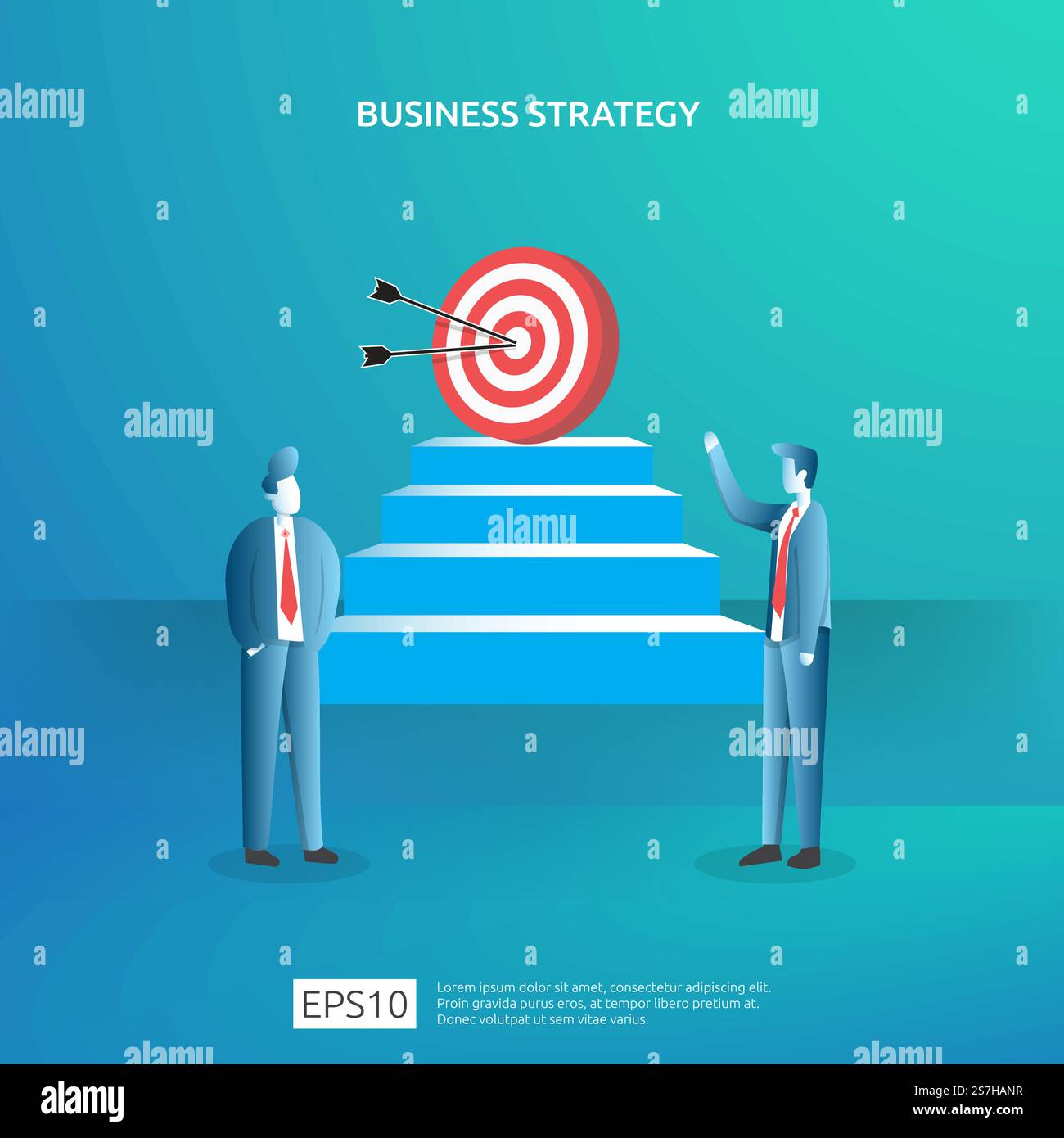 Business concept for goal achievement, vision plan, and management ...