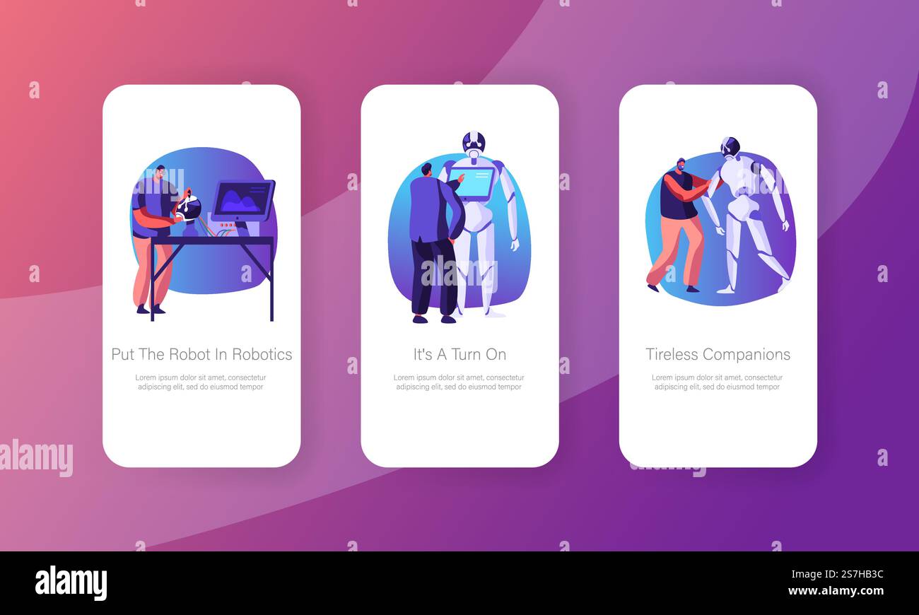 Engineers Characters Making and Programming Robots Mobile App Page ...