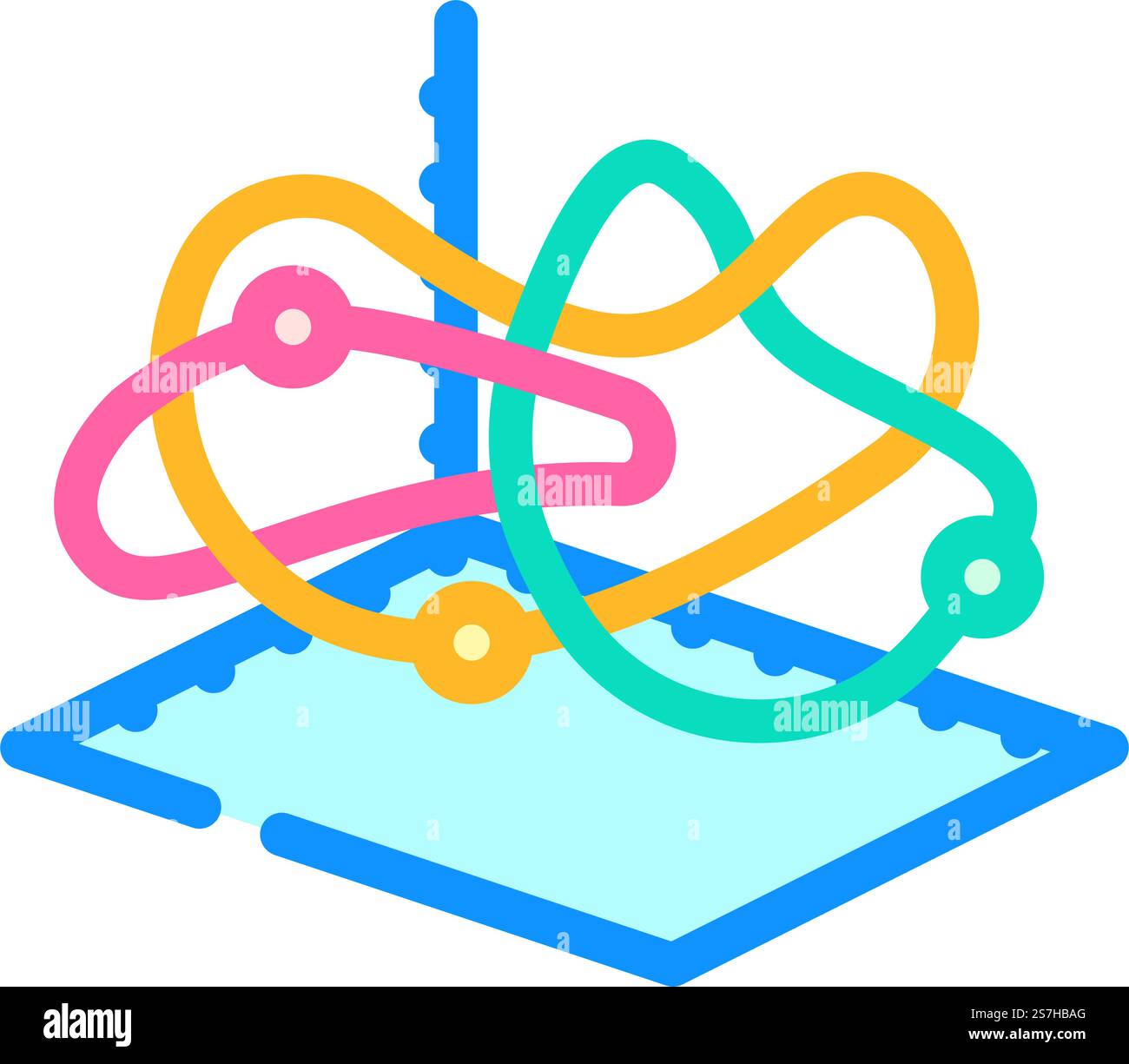chaos theory math science education color icon vector. chaos theory ...