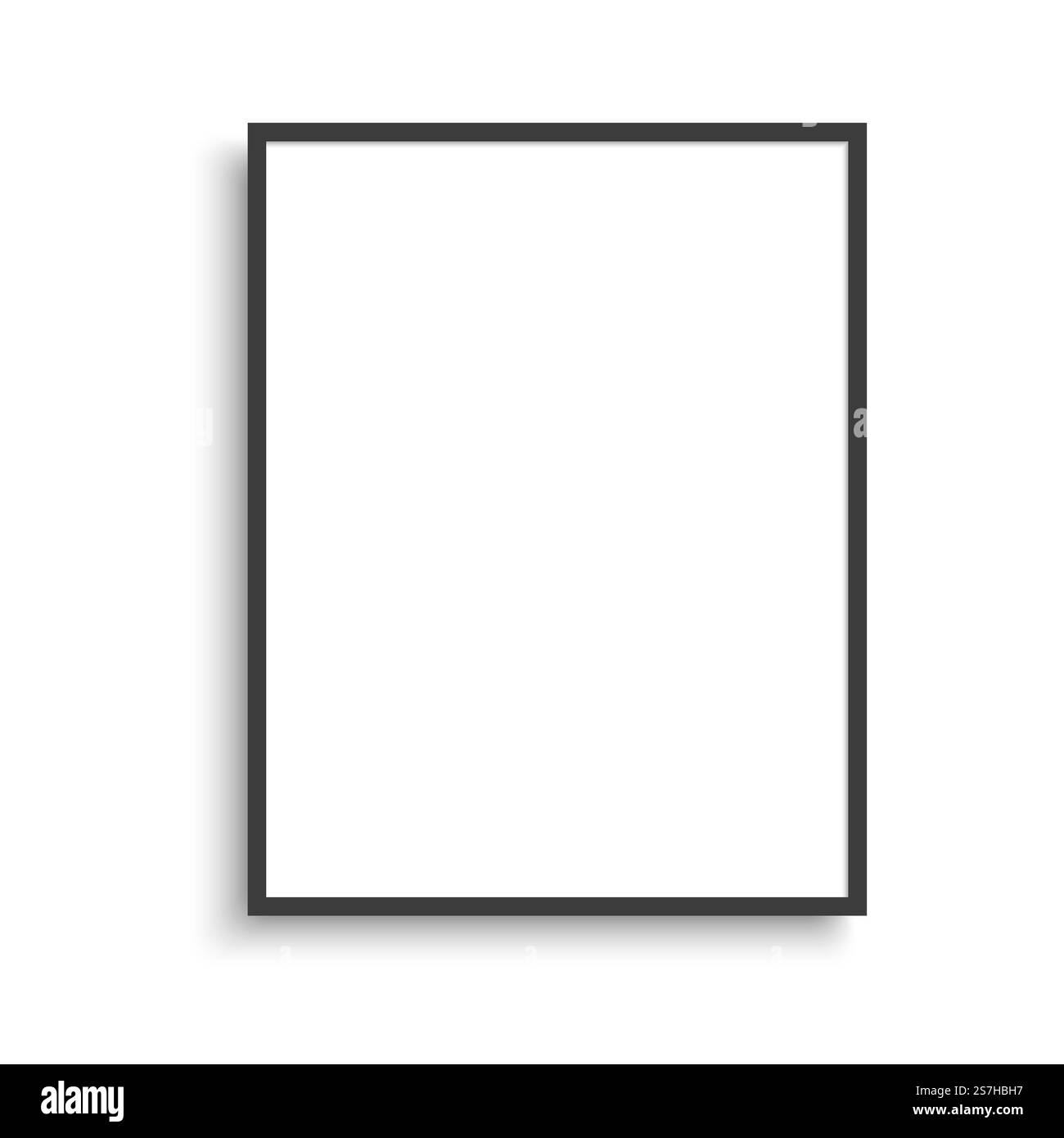 Realistic thin photo frame with soft shadow. Vector Stock Vector Image ...