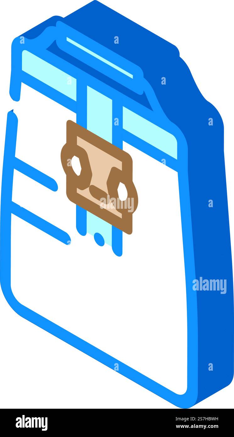 lunch box bag food isometric icon vector. lunch box bag food sign ...