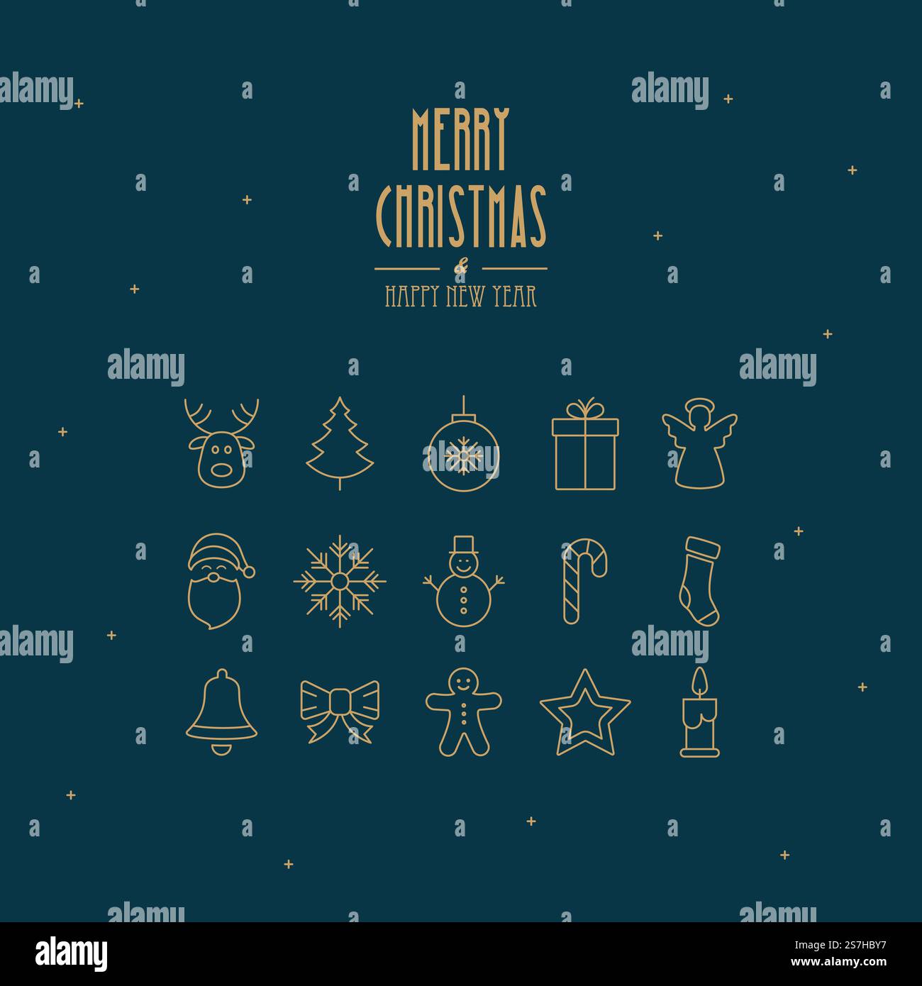 Santa hat golden star Stock Vector Images - Alamy