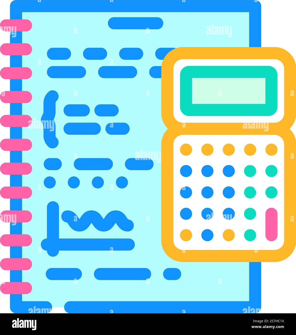 calculate math science education color icon vector. calculate math science education sign ...
