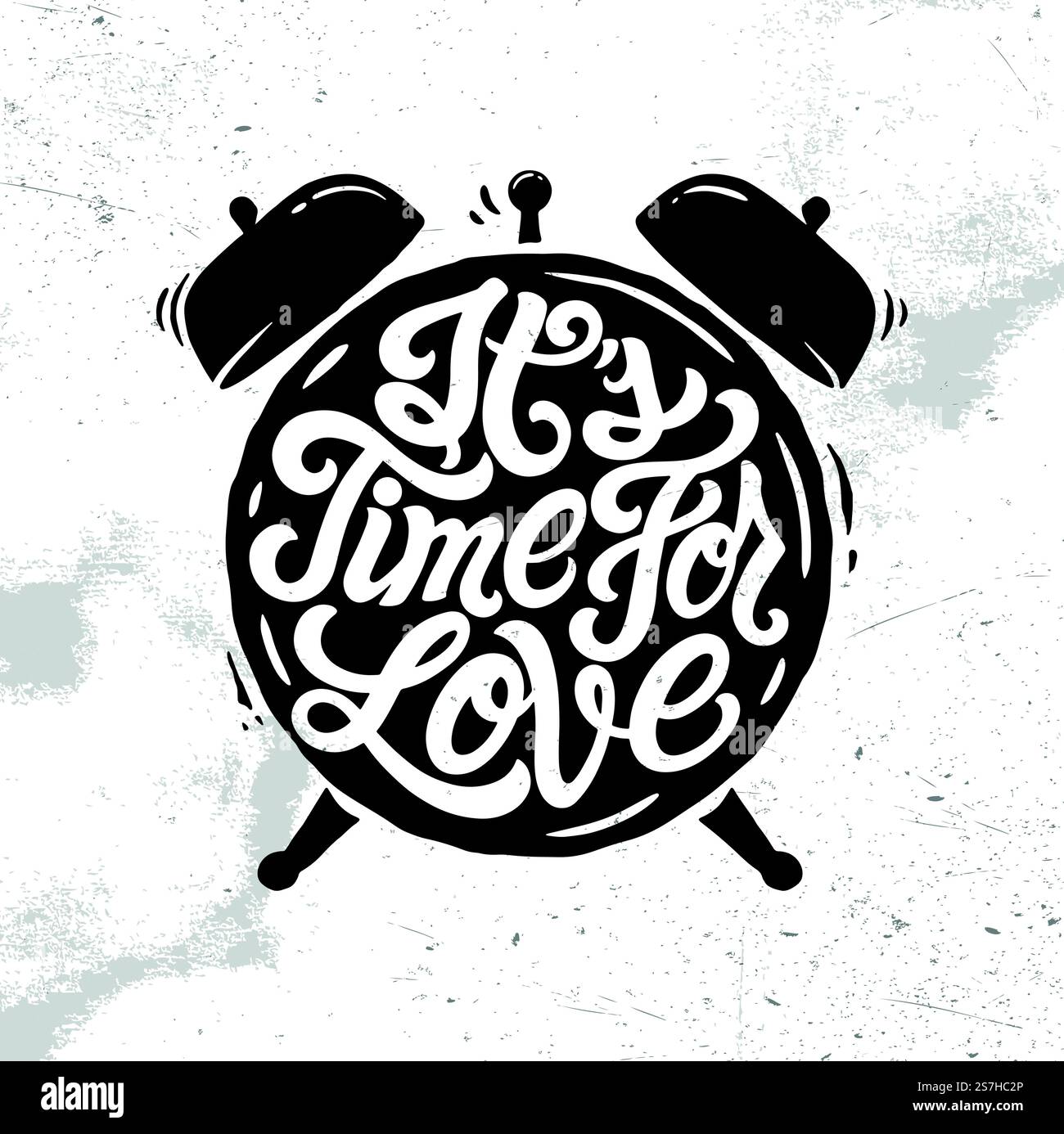 It’s time for love lettering logo, badge, emblem Stock Vector Image ...
