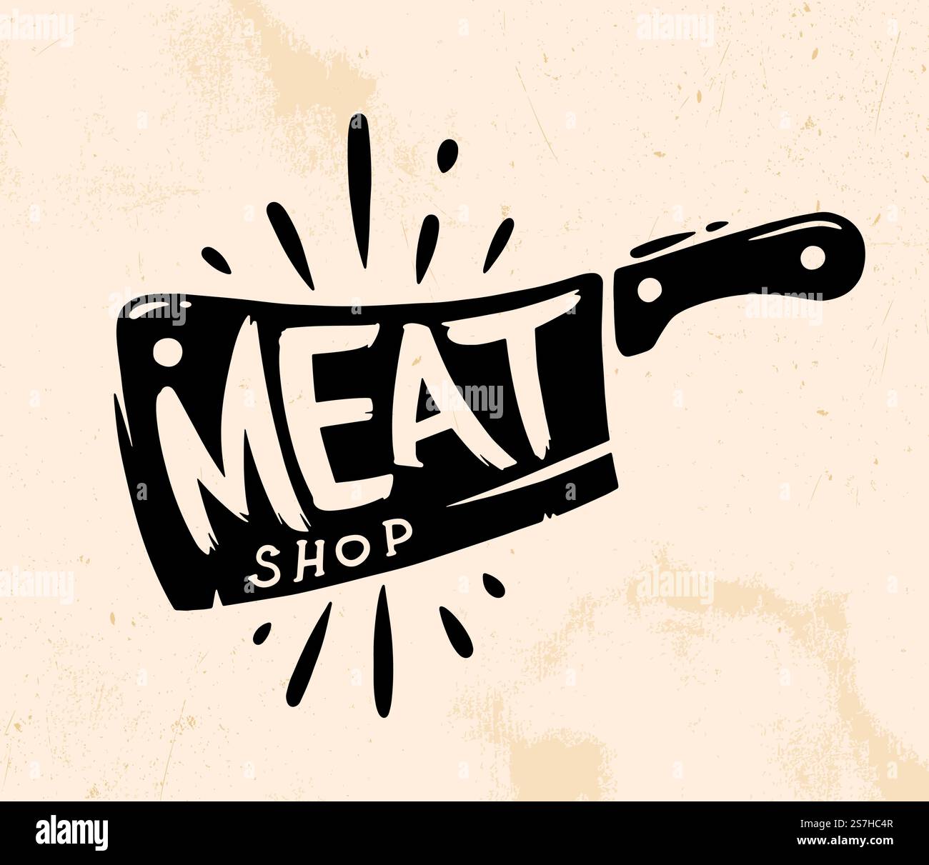 Meat shop graphics, logos, labels and badges. Vector illustration Stock ...