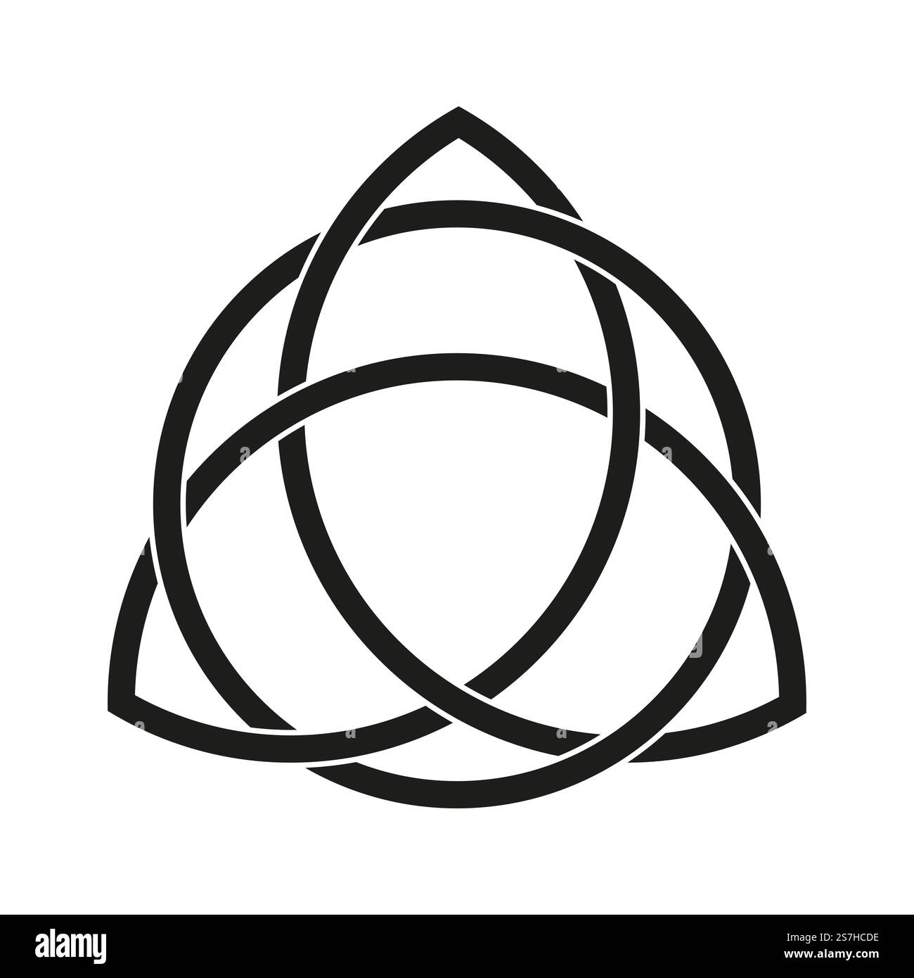 Celtic knot symbol. Elegant loop design. Bold black outline. Abstract vector art Stock Vector ...