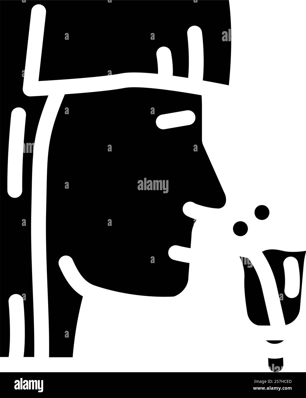 sense smell glyph icon vector. sense smell sign. isolated symbol ...