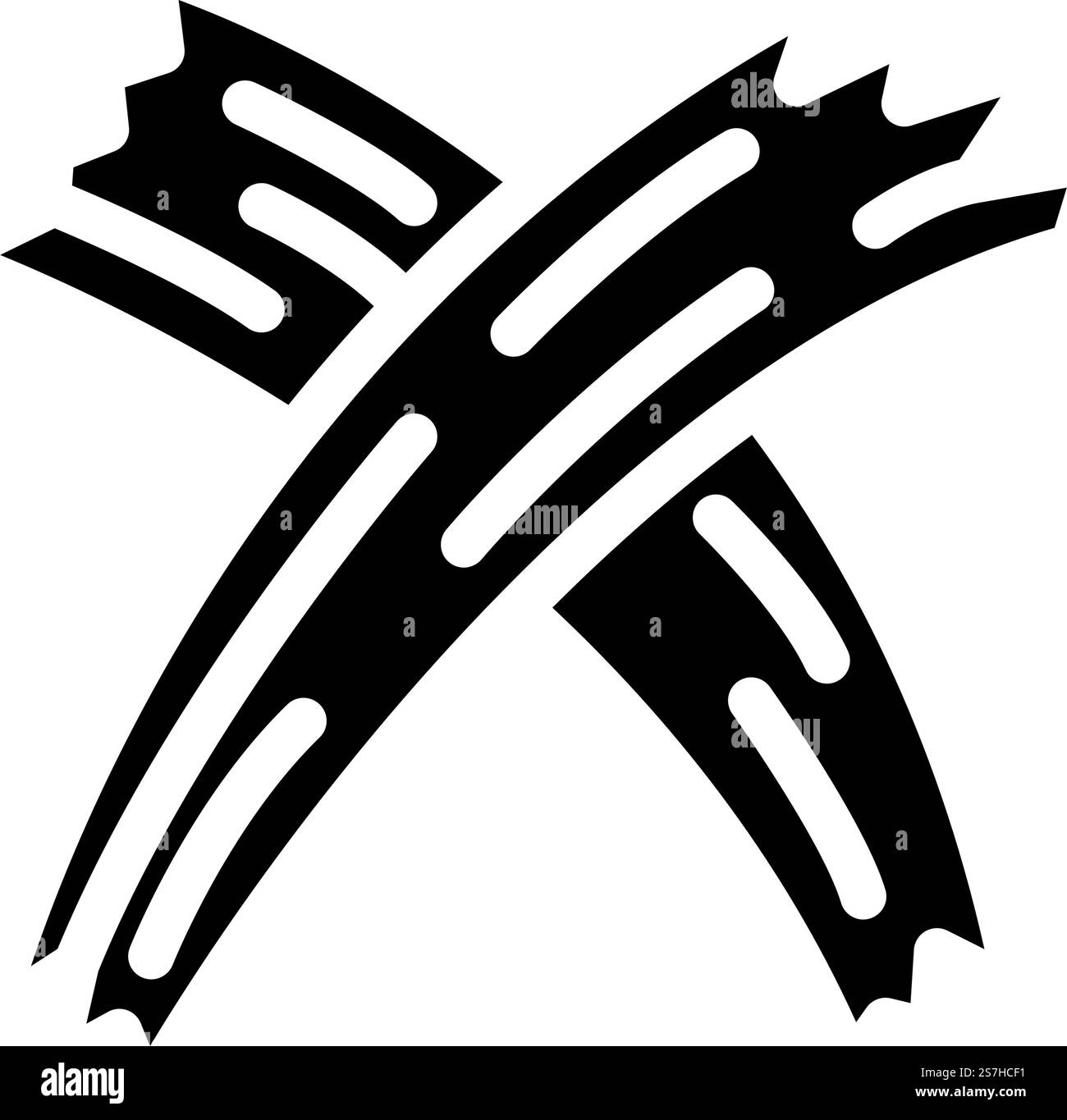 no hand glyph icon vector. no hand sign. isolated symbol illustration ...