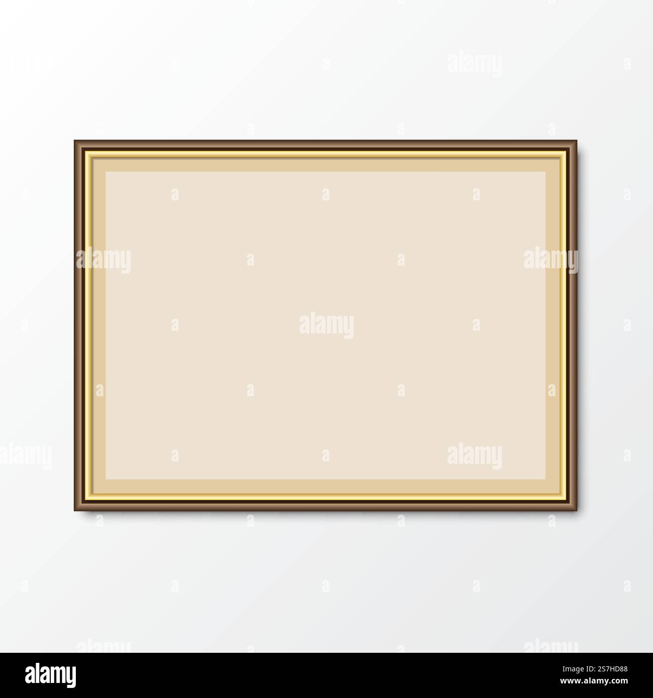 Elegant picture photo frame with shadow. Vector illustration Stock ...