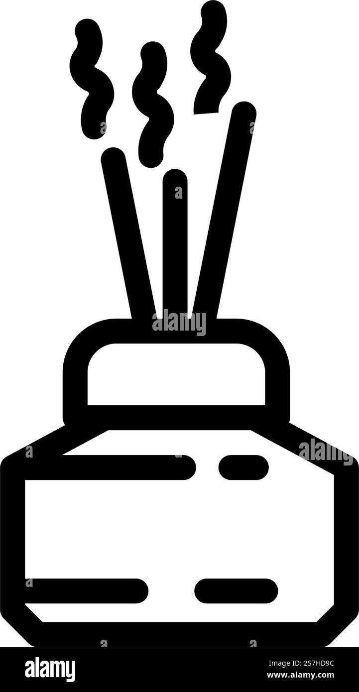 aroma smell line icon vector. aroma smell sign. isolated contour symbol ...