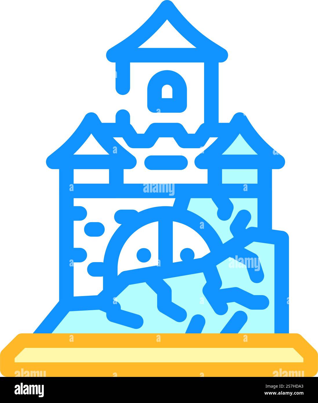 ice castle winter season color icon vector. ice castle winter season ...