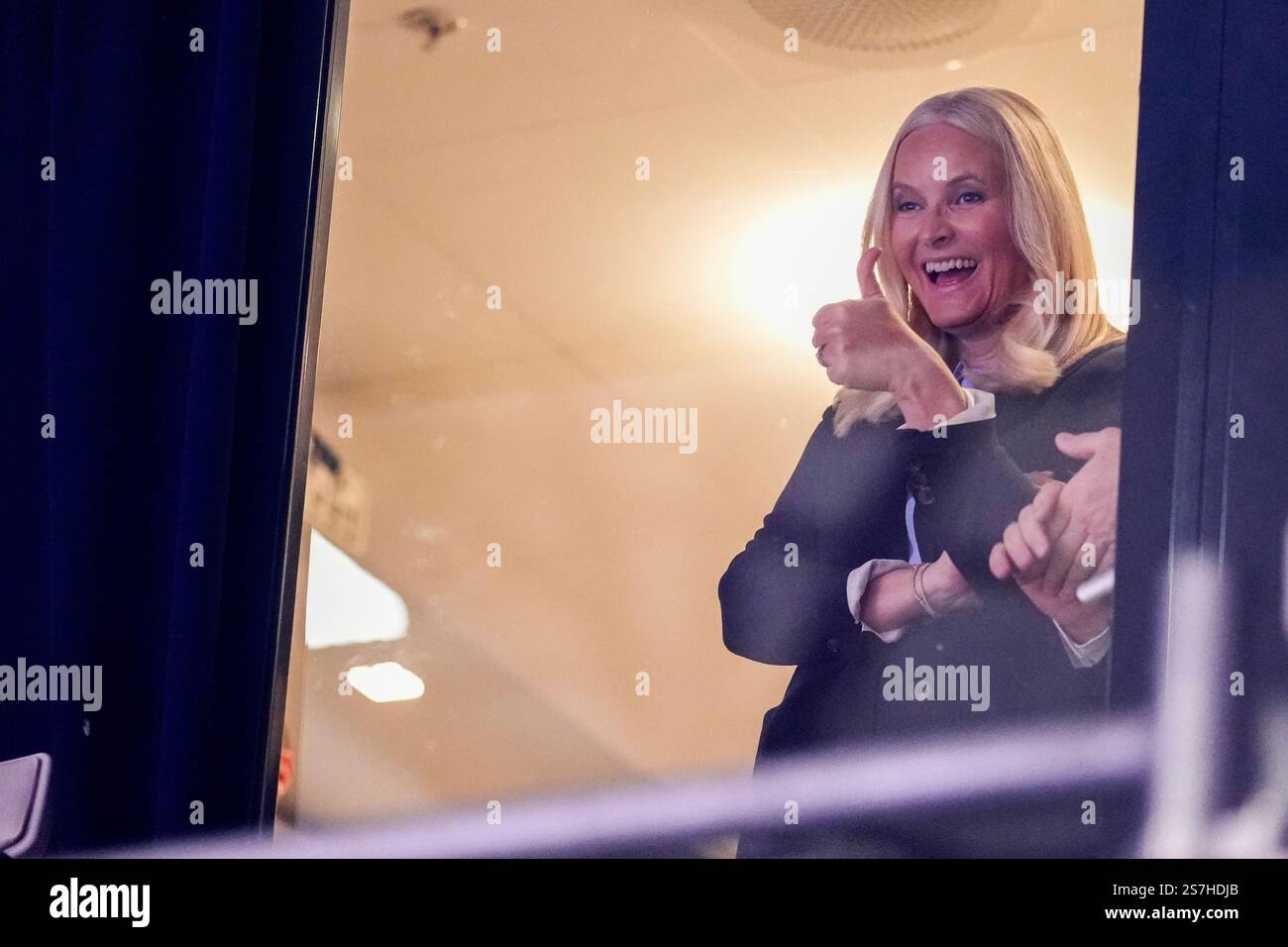 Fornebu 20250119. Crown Princess Mette-Marit at Unity Arena in Fornebu ...
