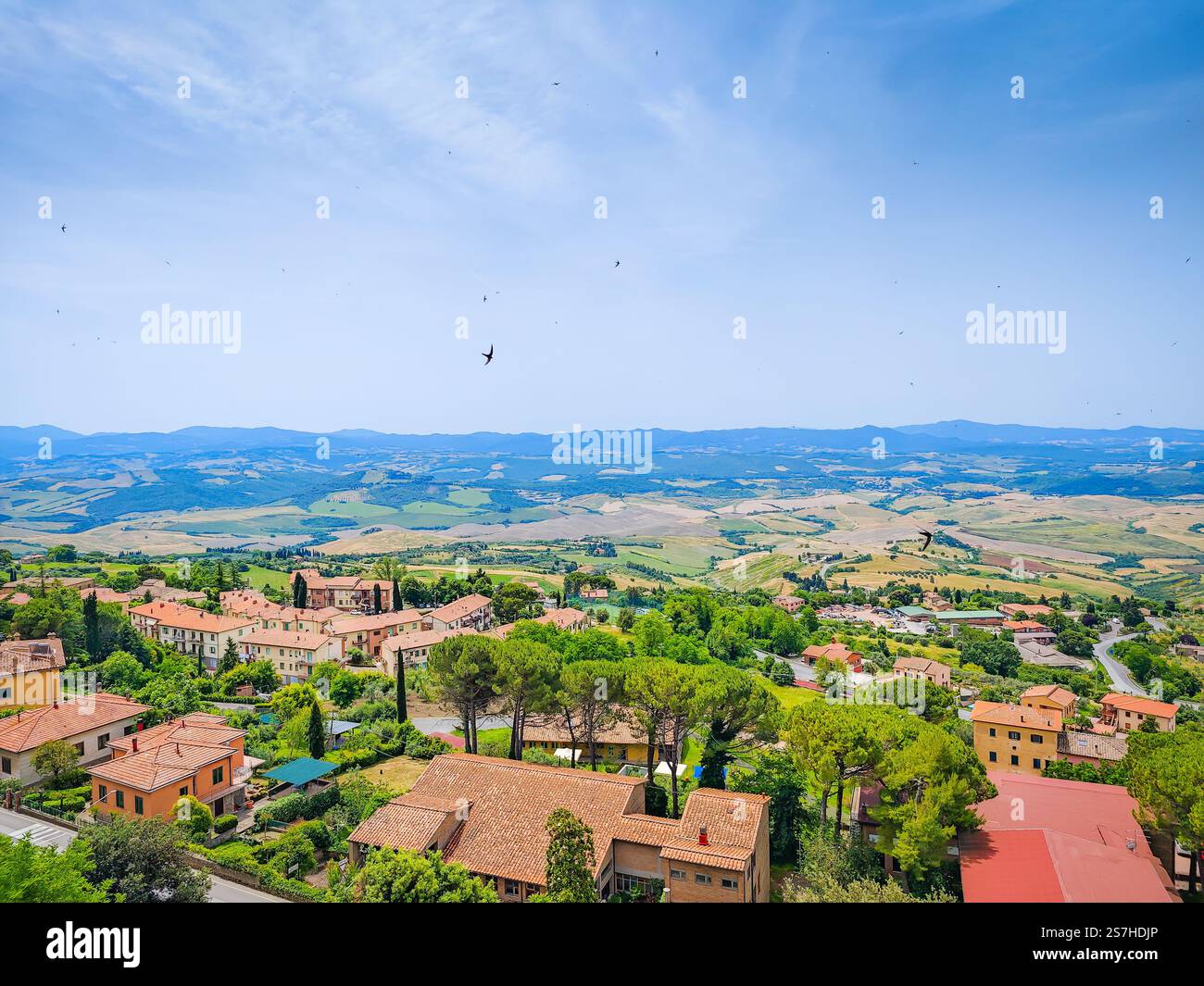 Volterra, Tuscany. Skyline of Volterra - medieval Tuscan town located ...