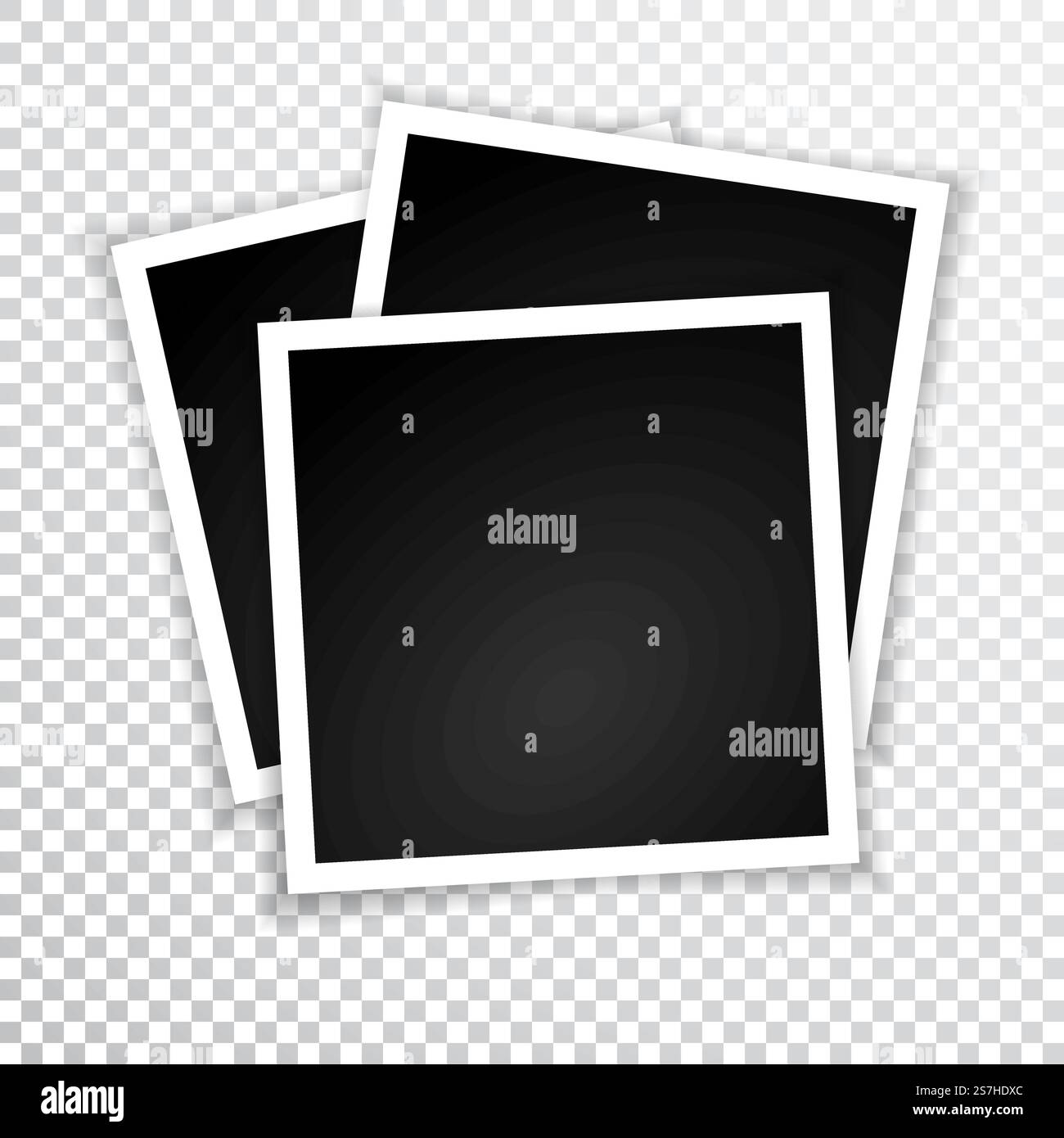 Retro photo frame with shadows. Vector illustration Stock Vector Image ...