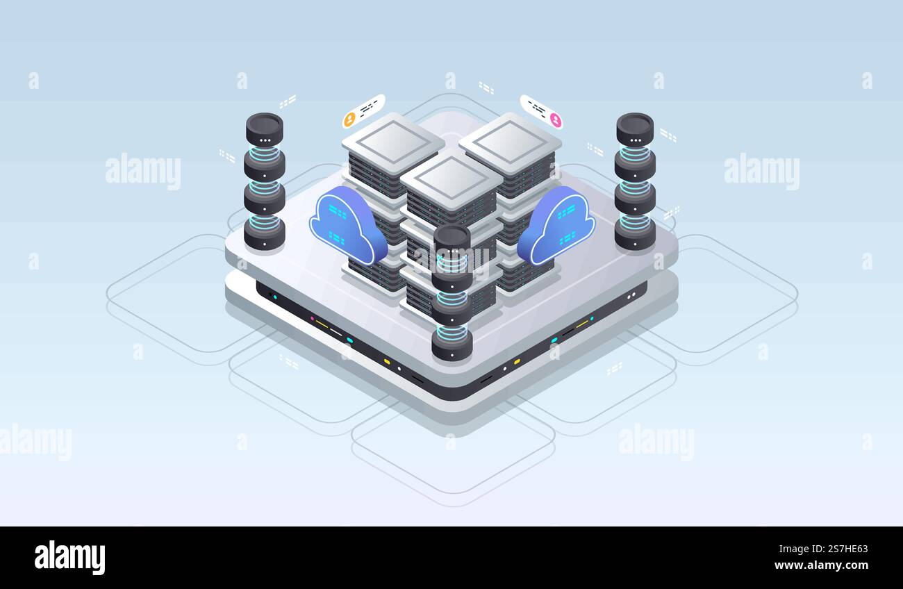Isometric Design Concept Virtual Reality And Augmented Reality Software Development And