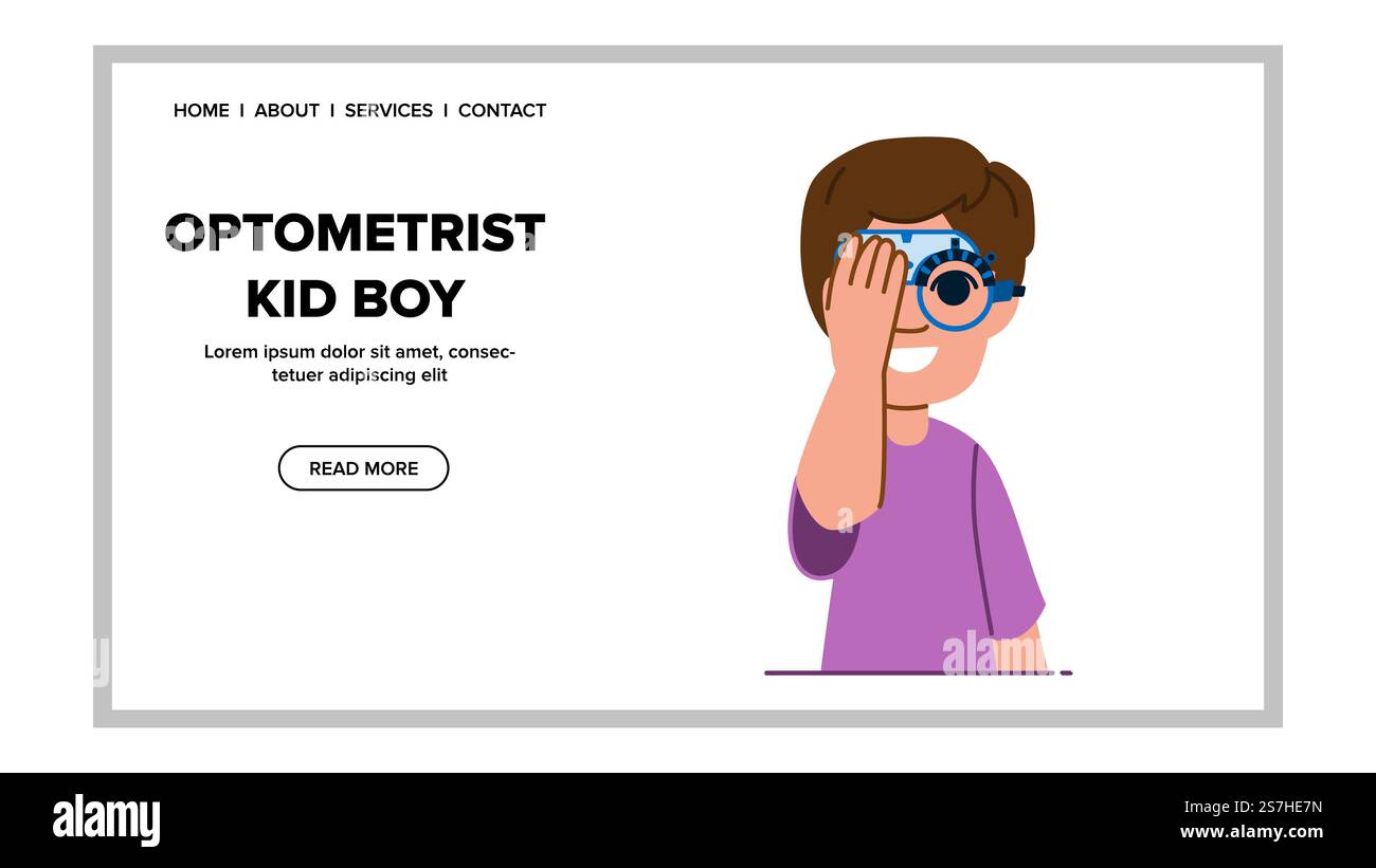 optometrist kid boy vector. eye child, health vision, medical doctor ...