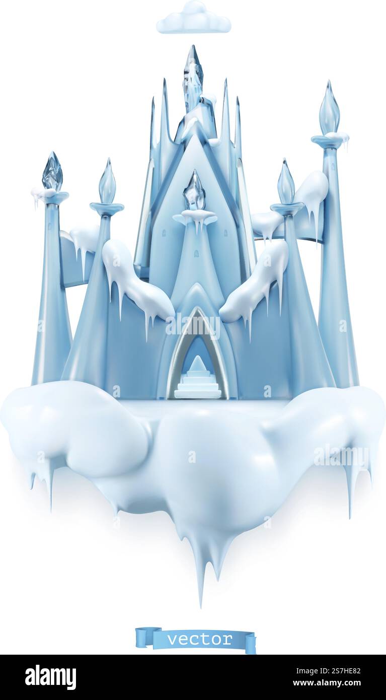 Ice sculpture castle Stock Vector Images - Alamy