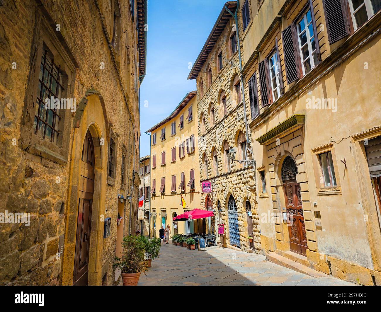 01 19 2025 - Volterra, Tuscany. Street view of Volterra - medieval ...
